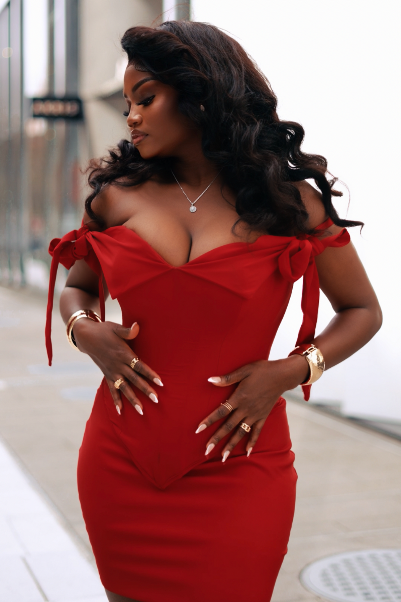 OGA BABE CORSET TOP & SKIRT-RED – THESCCOUTURE